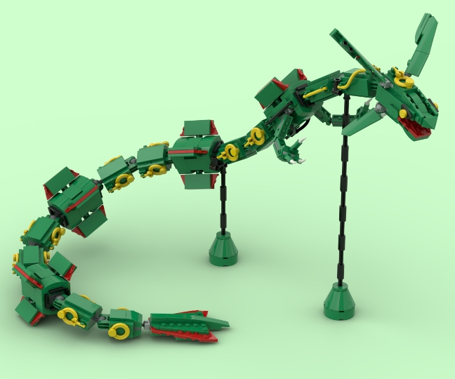 Rayquaza (Pokemon) from BrickLink Studio [BrickLink]