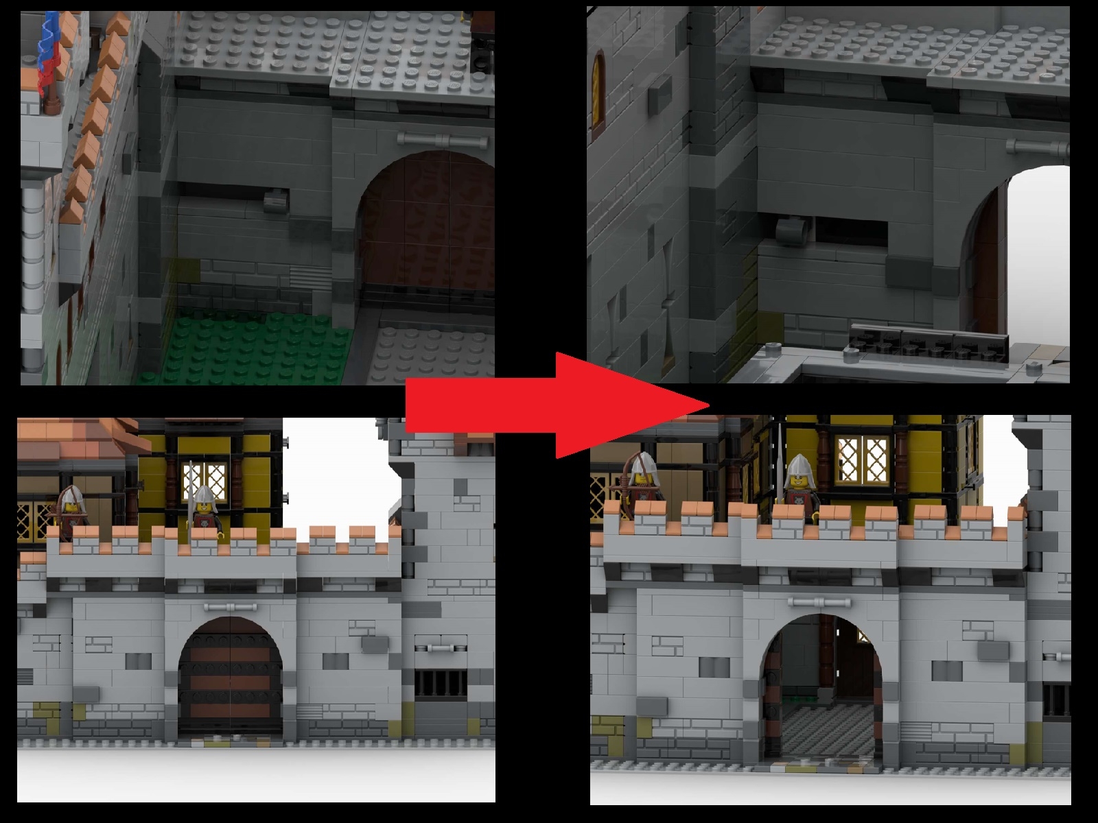 [Fortified city with inn and bank] [BrickLink]