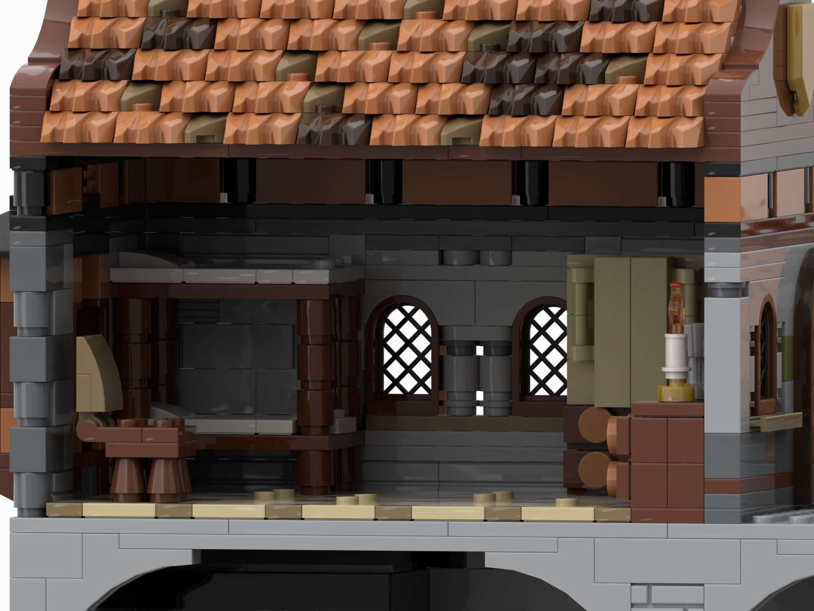 [Fortified city with inn and bank] [BrickLink]