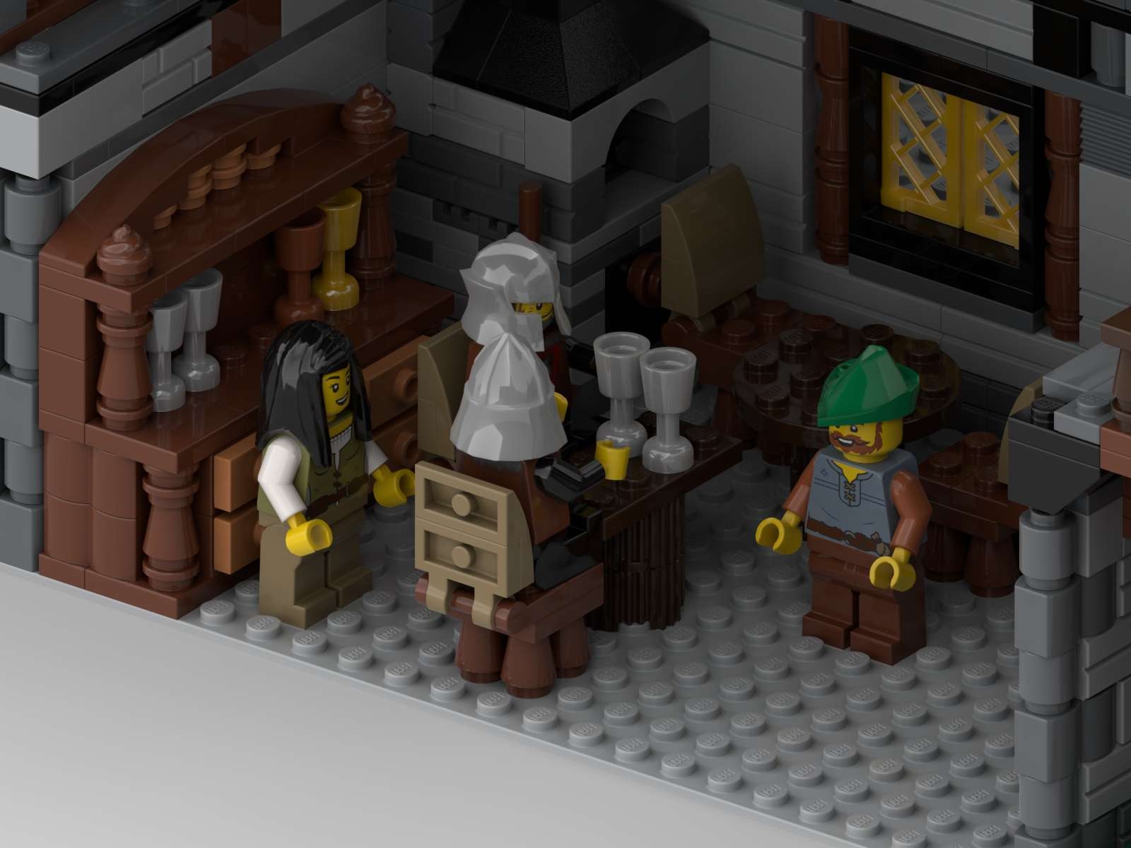 [Fortified city with inn and bank] [BrickLink]