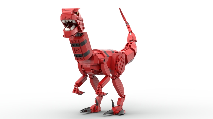 Red Velociraptor from BrickLink Studio [BrickLink]