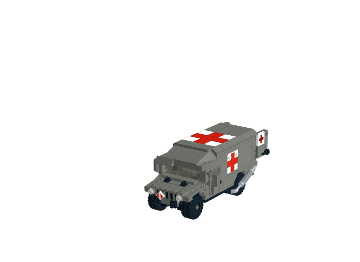 Humvee Tactical Ambulance Gray from BrickLink Studio [BrickLink]