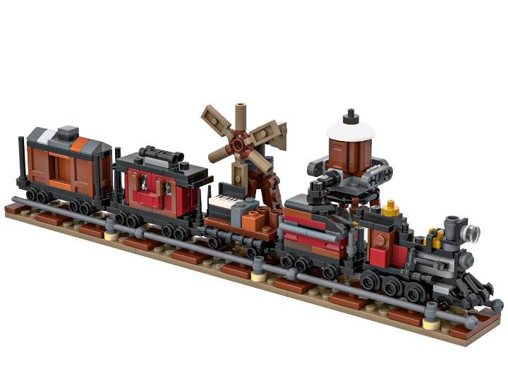 Mini Wild West Train from BrickLink Studio [BrickLink]