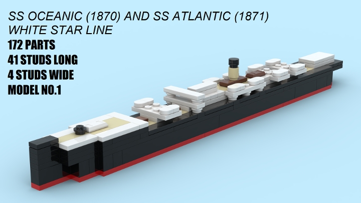 SS Oceanic (1871) and SS Atlantic (1871) from BrickLink Studio [BrickLink]