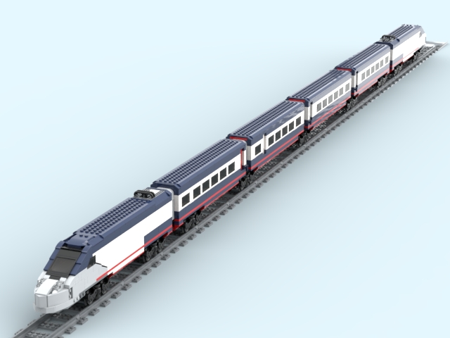 American High Speed Train from BrickLink Studio [BrickLink]