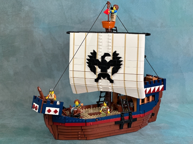 [Medieval Seaport with Cog & Crane] [BrickLink]