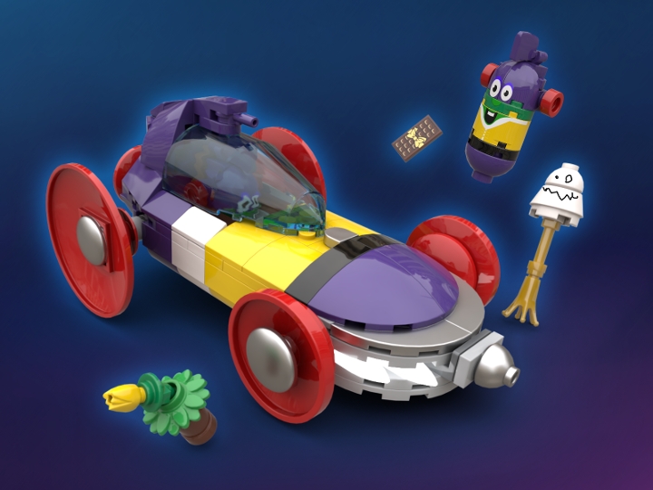 Veggie Tales: Larry-Boy Larrymobile! from BrickLink Studio [BrickLink]