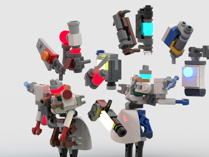 tf2 medic frog exosuit weapon pack from BrickLink Studio [BrickLink]