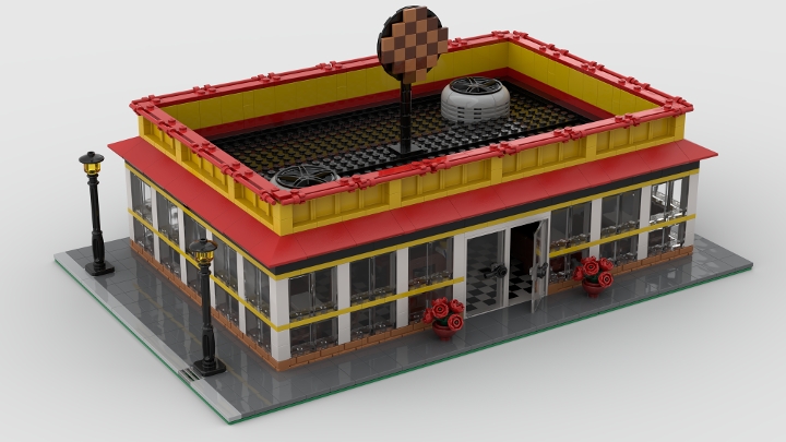 Waffle House from BrickLink Studio [BrickLink]