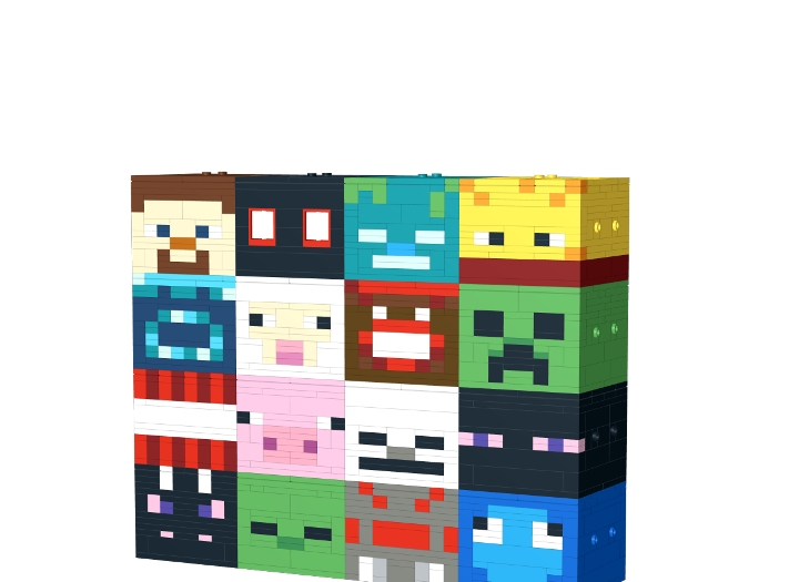 Minecraft Mob Heads from BrickLink Studio [BrickLink]