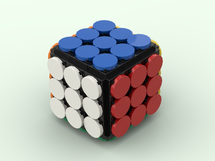 Fully Functional Rubik's cube (3x3) from BrickLink Studio [BrickLink]