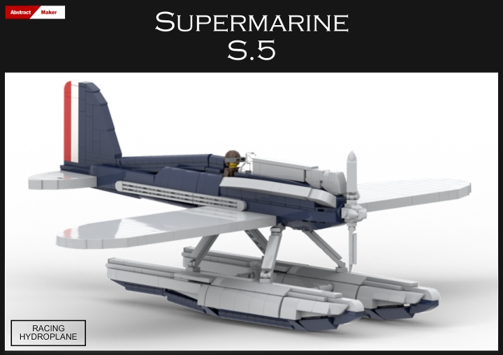 Supermarine S.5 (Racing Plane) from BrickLink Studio [BrickLink]