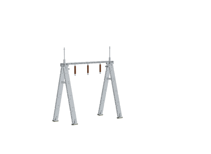 Substation A-frame Gantry from BrickLink Studio [BrickLink]