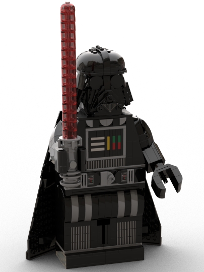 Up-scaled Minifigure Dark Vader from BrickLink Studio [BrickLink]