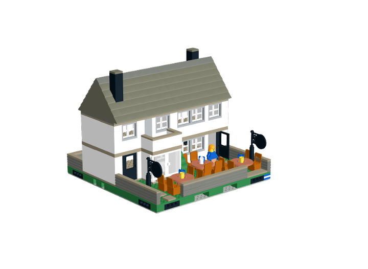 Town house shop white new parts from BrickLink Studio [BrickLink]