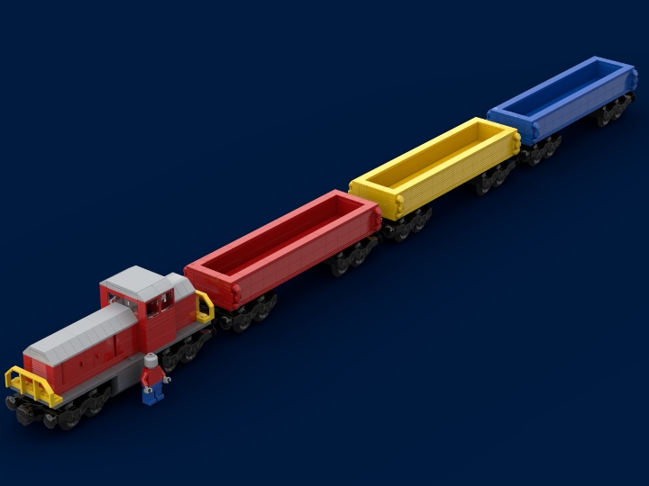 Brick Rigs Train (Red) from BrickLink Studio [BrickLink]