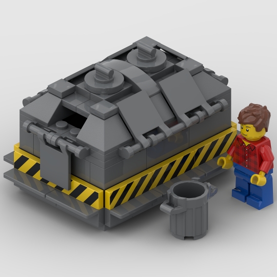 Unusually Photogenic Trash Container from BrickLink Studio [BrickLink]