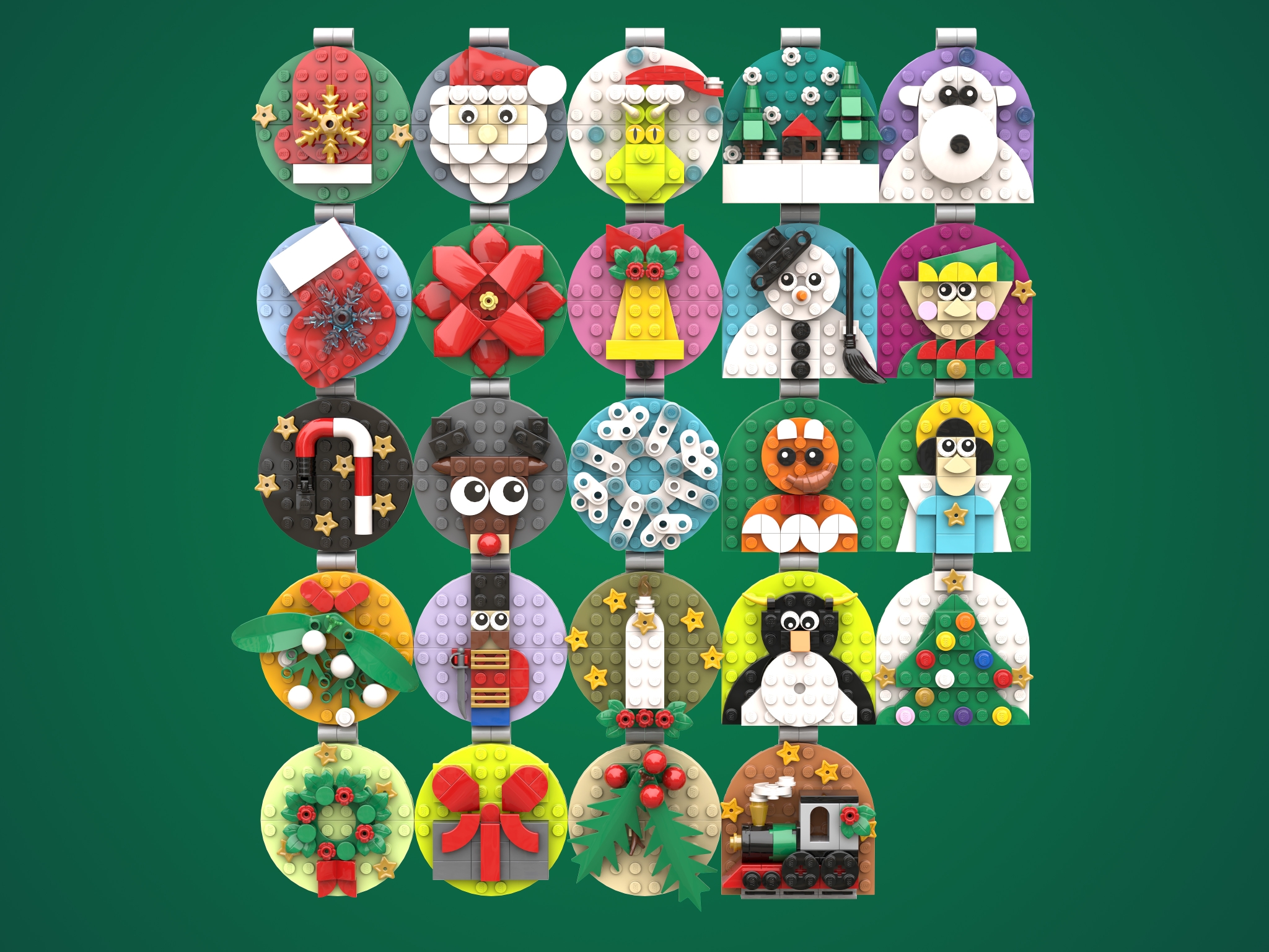 [Advent Calendar of 24 Christmas Ornaments] [BrickLink]