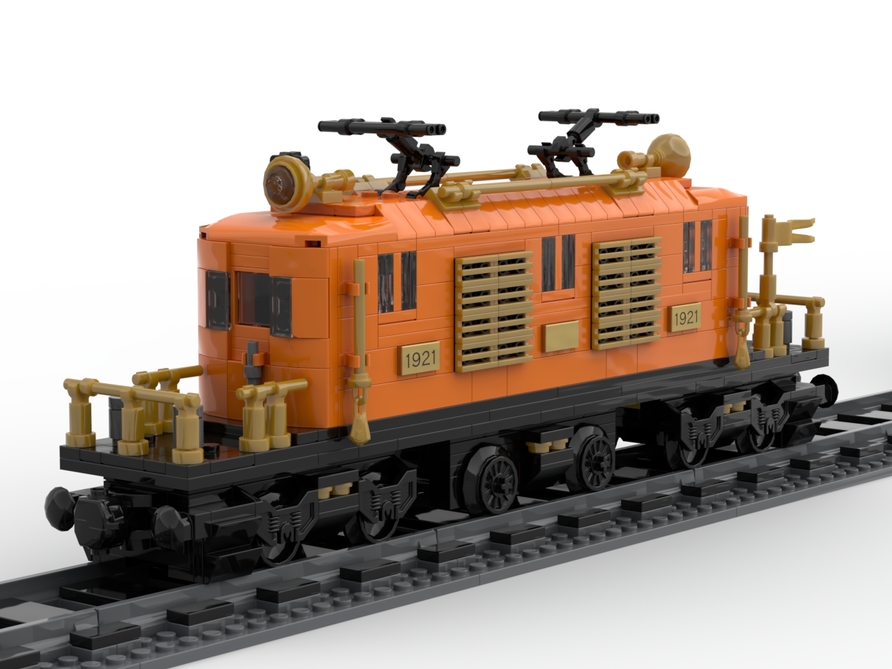 [1920s Tinplate Toy Train with Station] [BrickLink]