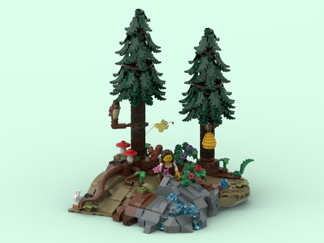 [A pleasant forest walking path] [BrickLink]