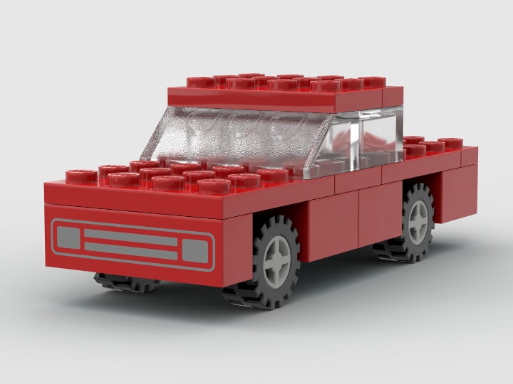 Red Pickup from BrickLink Studio [BrickLink]