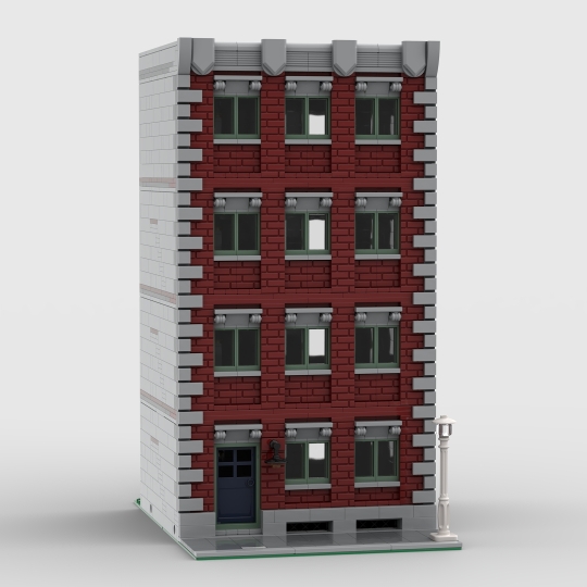 Red Brick Bachelor Apartments from BrickLink Studio [BrickLink]