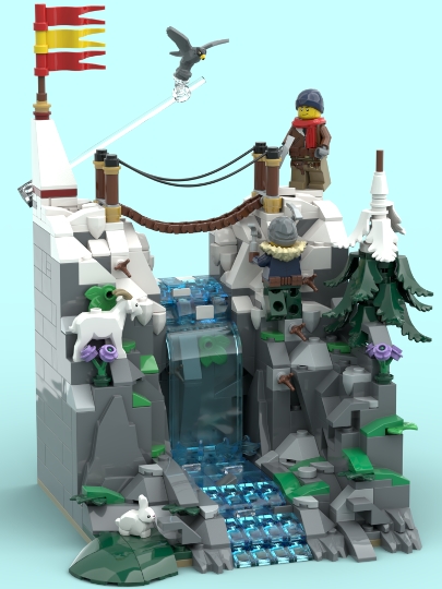 16x16 Mountain from BrickLink Studio [BrickLink]