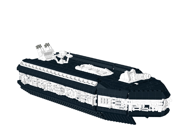 Spaceship Black and White from BrickLink Studio [BrickLink]