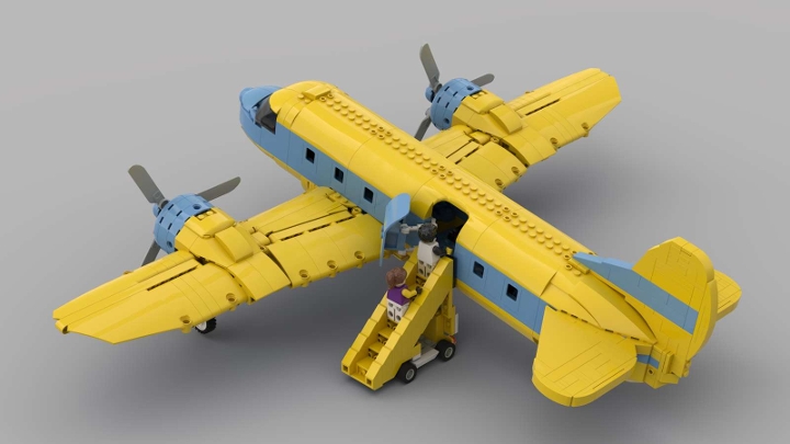 Old School Civil Transport Airplane from BrickLink Studio [BrickLink]