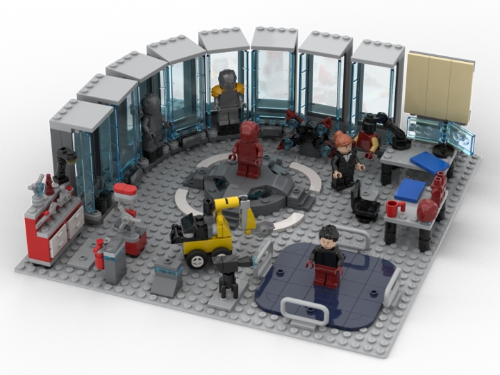 Iron Man's Workshop from BrickLink Studio [BrickLink]