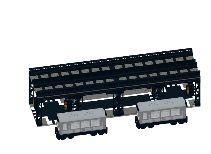 Subway Track and Carts from BrickLink Studio [BrickLink]