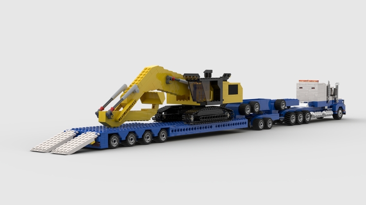 Australian Swing Lowboy from BrickLink Studio [BrickLink]