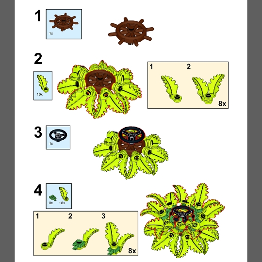 Bushy Palm Tree from BrickLink Studio [BrickLink]