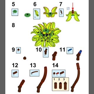 Bushy Palm Tree from BrickLink Studio [BrickLink]