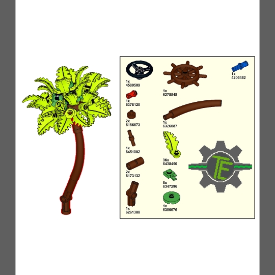 Bushy Palm Tree from BrickLink Studio [BrickLink]