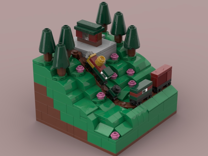 Hillside Station from BrickLink Studio [BrickLink]