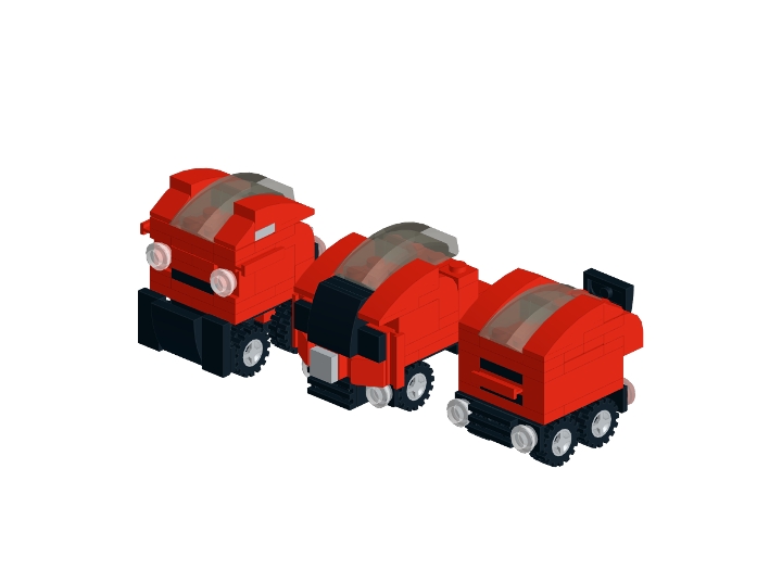 Red 3 in 1 Vehicles #3 --Boxes Special! from BrickLink Studio [BrickLink]