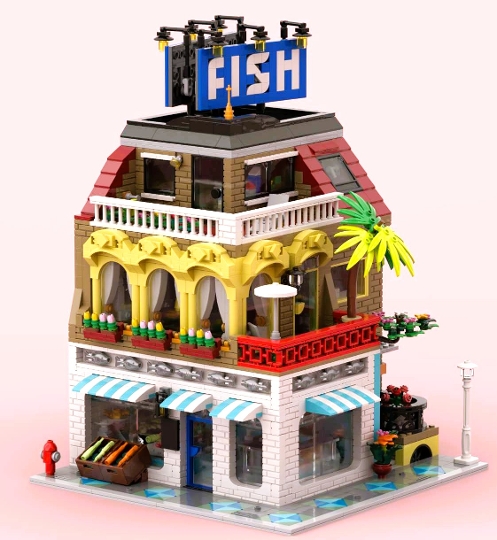 Corner Fish Shop from BrickLink Studio [BrickLink]
