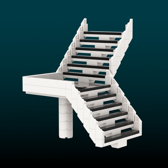 Modern Stairs from BrickLink Studio [BrickLink]