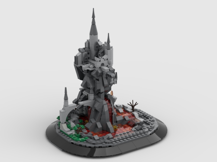 Lava Mech Stand/Base Moc from BrickLink Studio [BrickLink]