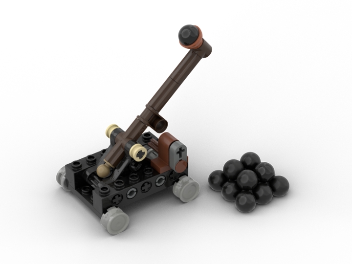Functional medieval catapult from BrickLink Studio [BrickLink]