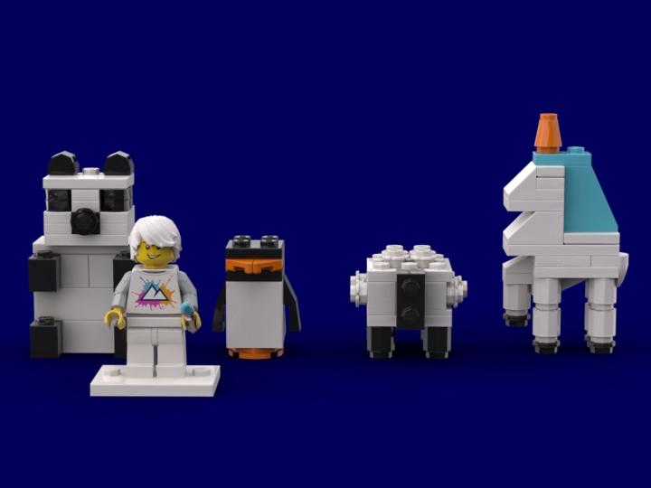 Black & White Animals from BrickLink Studio [BrickLink]