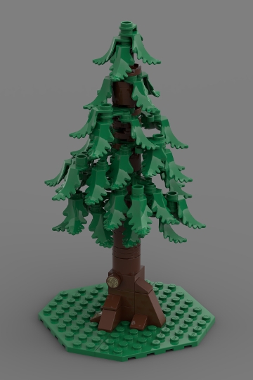 Fir tree from BrickLink Studio [BrickLink]