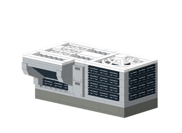 Slimline Rooftop HVAC Unit from BrickLink Studio [BrickLink]