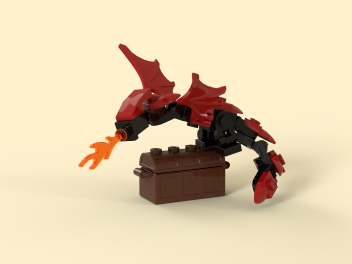 Dragon protecting his treasure from BrickLink Studio [BrickLink]