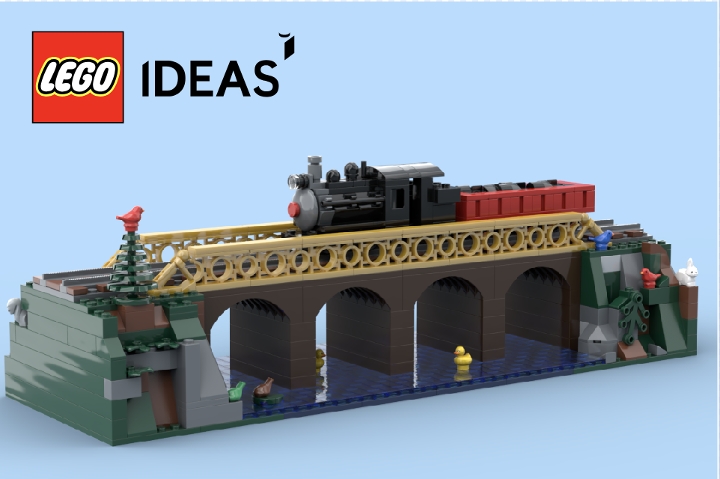 Narrow Gauge Bridge from BrickLink Studio [BrickLink]