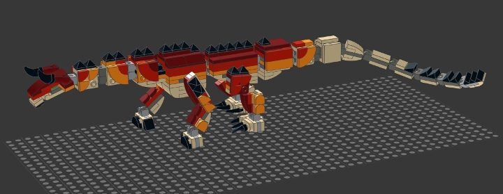 Mephistosaurus from BrickLink Studio [BrickLink]