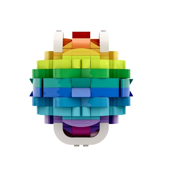 Rainbow Gradient Sphere (with optional stand) from BrickLink Studio ...