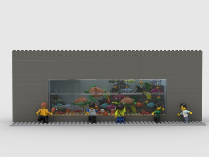 big fish and turtle tank from BrickLink Studio [BrickLink]