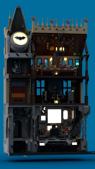 The Bat-Computer [modular bat-cave project] from BrickLink Studio ...